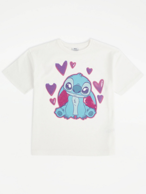 Disney Lilo and Stitch Flip Heart Sequin T-Shirt | Kids | George at ASDA