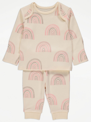 Cream Rainbow Pyjamas Gift Set | Baby | George at ASDA