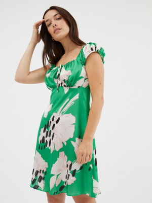 Red Floral Satin Mini Dress | Women | George at ASDA