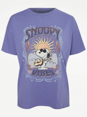 Snoopy Vibes Purple T-Shirt | Women | George at ASDA