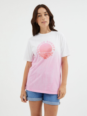 Pink Ombre Sunrise Sunset T-Shirt | Women | George at ASDA