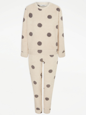 Stone Spot Borg Long Sleeve Pyjamas | Lingerie | George at ASDA