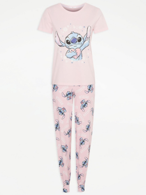 Disney Lilo & Stitch Pink Pyjama Set in a Bag | Lingerie | George at ASDA