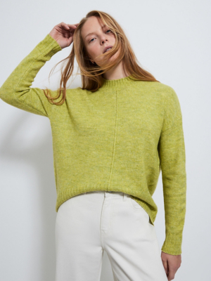 Green Crew Neck Slouchy Knitted Jumper | Women | George at ASDA