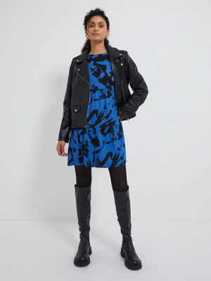 Blue Floral Cheesecloth Tiered Mini Dress | Women | George at ASDA