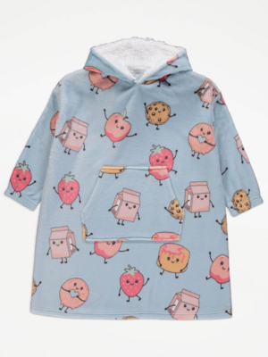 Blue Food Characters Fleece Snuggle Hoodie | Kids | George at ASDA