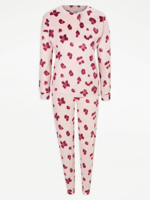 Pink Soft Touch Leopard Long Sleeve Pyjamas Gift Set | Lingerie ...