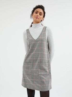 Grey Checked Pinafore Dress | Women | George at ASDA