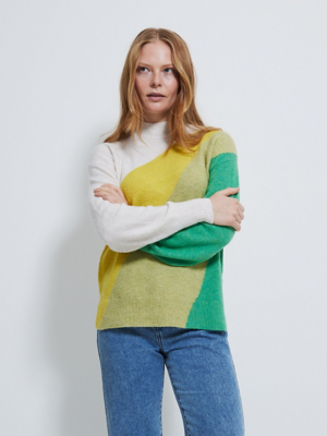 Neutral Colour Block Knitted Jumper | Women | George at ASDA