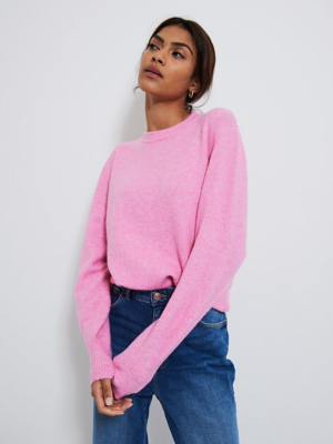 Pink Knitted Crew Neck Jumper | Women | George at ASDA