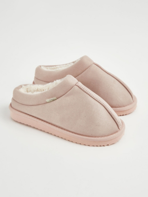 Pink Slip On Suedette Mule Slippers | Lingerie | George at ASDA