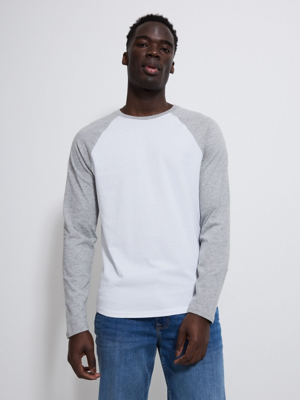 Grey Raglan Long Sleeve Top | Men | George at ASDA