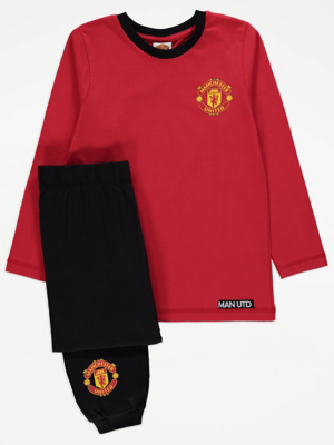 Manchester United Football Club Red Long Sleeve Pyjamas | Kids | George ...