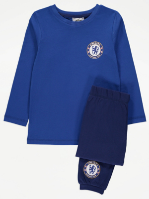 Chelsea Football Club Blue Long Sleeve Pyjamas | Kids | George at ASDA
