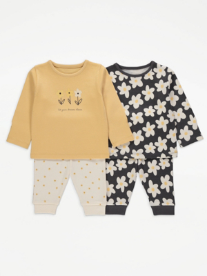 Daisy Flower Pyjamas 2 Pack | Baby | George at ASDA