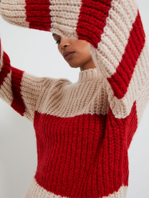 Block Striped Chunky Knit Jumper | Women | George at ASDA