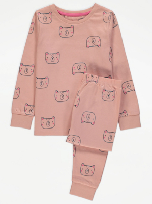 Pink Bear Long Sleeve Pyjamas Gift Set | Kids | George at ASDA
