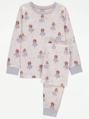 White Fairy Long Sleeve Pyjamas Gift Set | Kids | George at ASDA