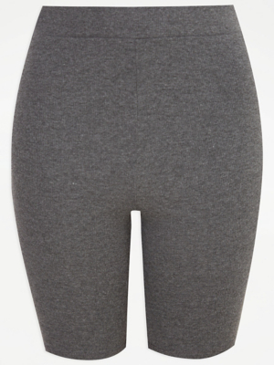 Grey Ribbed Cycling Shorts | Women | George at ASDA