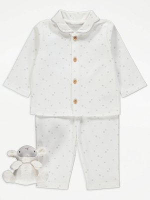 White Star Shirt Pyjamas and Sleep Toy | Baby | George at ASDA