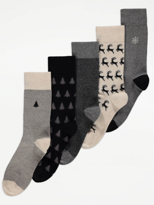 Assorted Winter Feel Fresh Ankle Socks 5 Pack | Men | George at ASDA