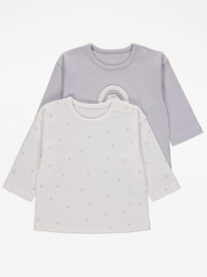 Rainbow Long Sleeve Tops 2 Pack | Baby | George at ASDA
