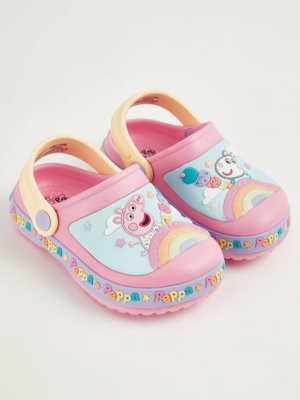 Peppa Pig Pink Rainbow Clogs | Kids | George at ASDA