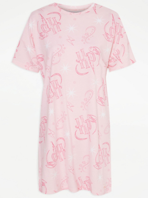Harry Potter Pink Slogan Night Dress | Lingerie | George at ASDA