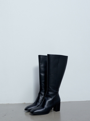 Studio Edit Black Knee High Leather Boots | Women | George at ASDA