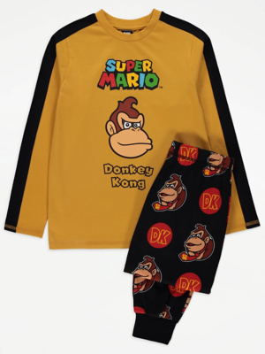 Super Mario Donkey Kong Yellow Long Sleeve Pyjamas | Kids | George at ASDA