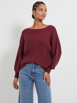 Burgundy Batwing Knitted Jumper | Women | George at ASDA