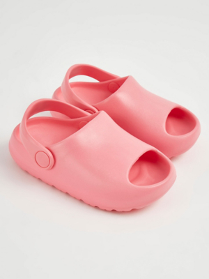 Pink Chunky Matte Slider Sandals | Kids | George at ASDA