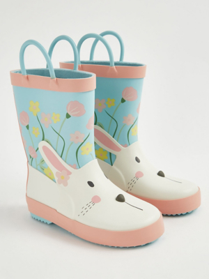 Pink Bunny Wellington Boots | Kids | George at ASDA