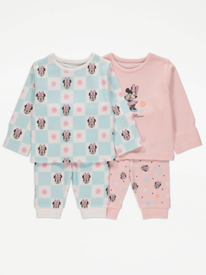 Disney Minnie Mouse Retro Pyjamas 2 Pack | Baby | George at ASDA