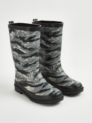 Grey Unicorn Cuffed Wellington Boots | Kids | George at ASDA