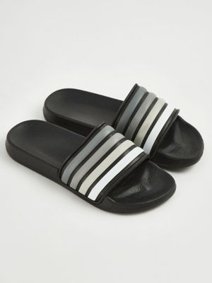 Black Chunky Sliders | Kids | George at ASDA