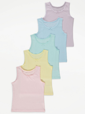Pastel Vests 5 Pack | Kids | George at ASDA