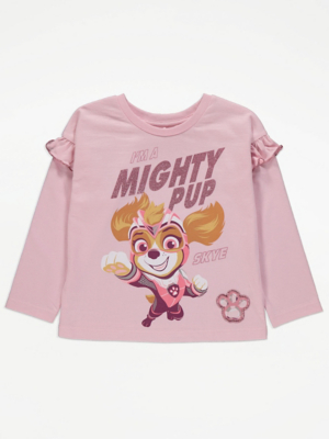 PAW Patrol Pink Mighty Pup Long Sleeve Top | Kids | George at ASDA