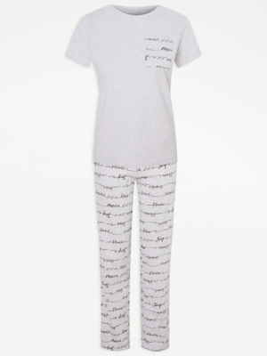 Blue Spot Long Sleeve Fleece Pyjamas Gift Set | Lingerie | George at ASDA
