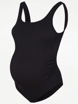 Maternity Black Textured Swimsuit | Women | George at ASDA