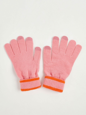 Pink Knitted Gloves | Women | George at ASDA