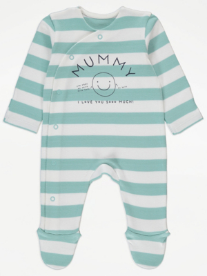 Blue Striped Mummy Sleepsuit | Baby | George at ASDA