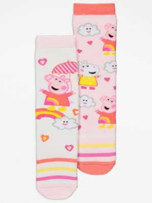 Peppa Pig Patterned Welly Socks 2 Pack | Kids | George at ASDA