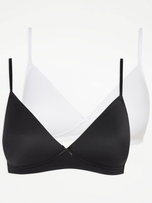 Non-Wired Padded T-Shirt Bras 2 Pack | Lingerie | George at ASDA