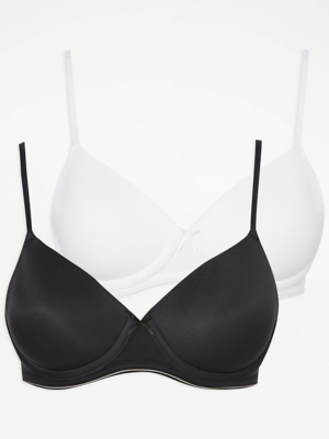 Flexi Wire Padded T-Shirt Bras 2 Pack | Lingerie | George at ASDA
