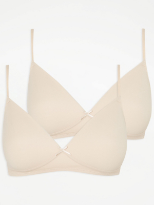 Nude Non-Wired Padded T-Shirt Bras 2 Pack | Lingerie | George at ASDA