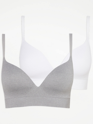 A-D Soft Comfort Seam Free Bra 2 Pack | Lingerie | George at ASDA