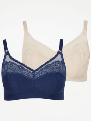 DD+ Non-wired Moulded Seamfree Full Cup Bras 3 Pack | Lingerie | George ...