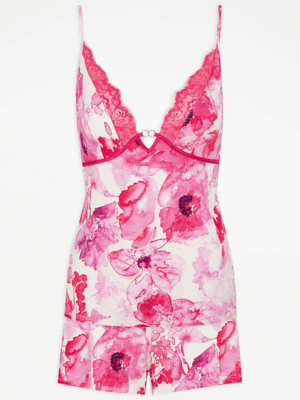 Entice Bright Pink Floral Short Cami Pyjamas | Lingerie | George at ASDA
