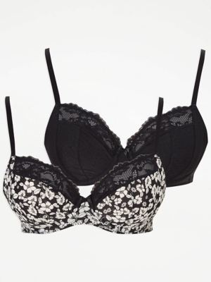 Non Padded Full Cup Bras 2 Pack | Lingerie | George at ASDA